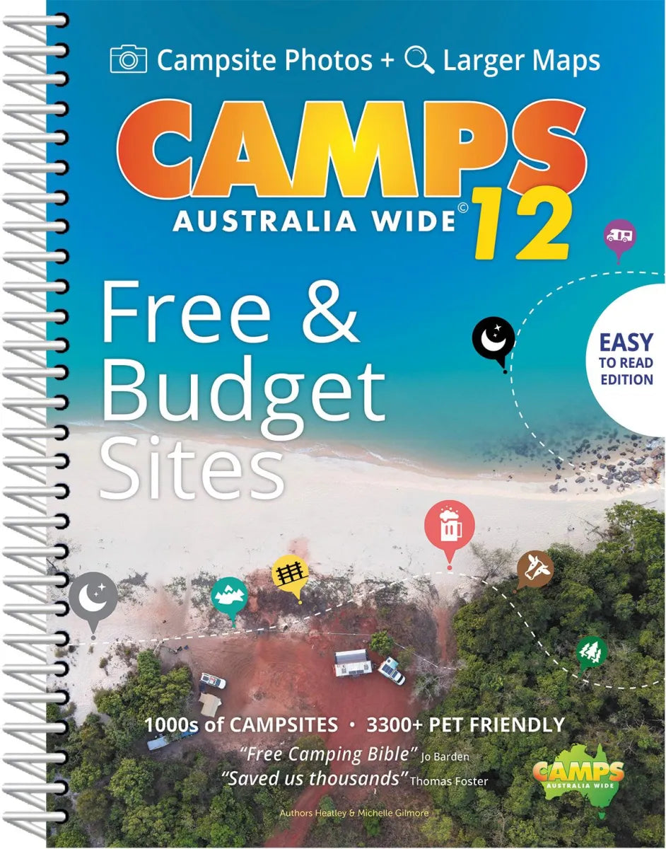 Camps Australia Wide B4 Campsite Photos and Larger Maps | Camp 12 | Easy to Read — 4x4 Down Under