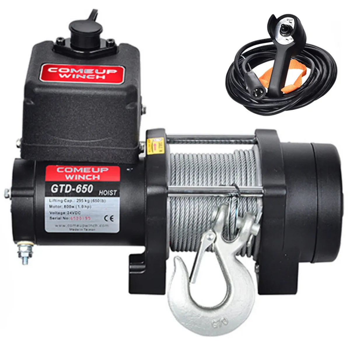 COMEUP GTD-650 650lb / 295kg Heavy Duty Hoist | 12v/24V — 4x4 Down Under