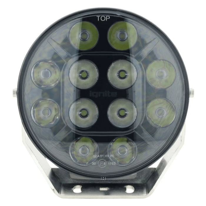 Ignite 7" Round LED Driving Light | Flood/Spot Beam | Black Fascia ...