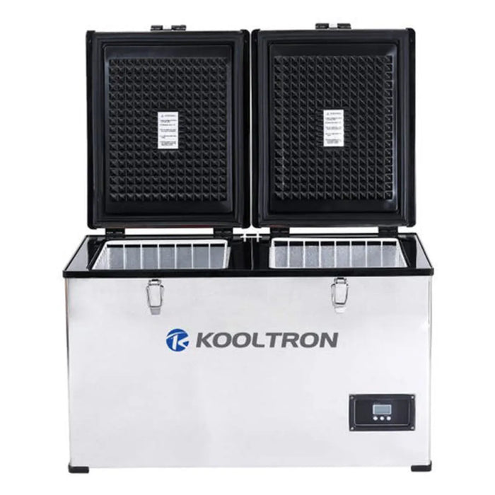 Kooltron 100L Stainless Steel Dual Zone Fridge Freezer — 4x4 Down Under