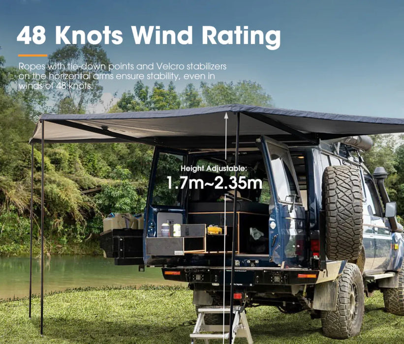 San Hima 180 Degree Free Standing Awning — 4x4 Down Under
