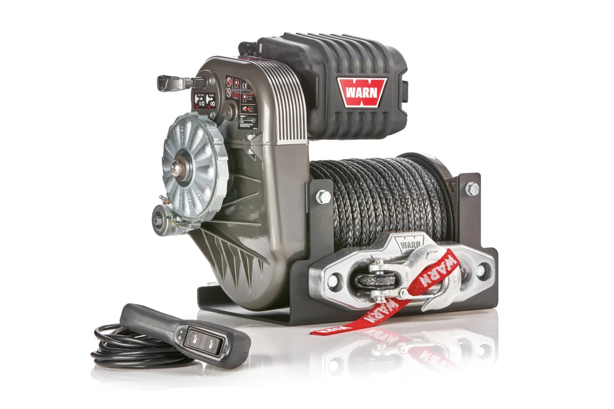 Warn M8274-S 12v 10000lb High Mount Winch with Synthetic Rope — 4x4 ...